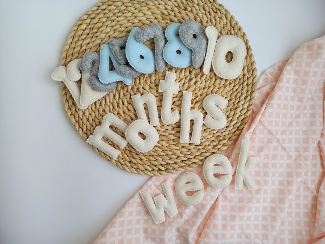 Baby Milestone Numbers, Monthly Photo Props, Baby Shower Personalized ...