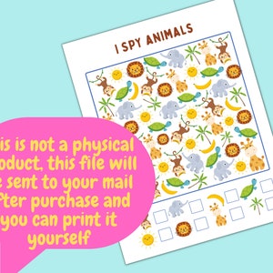 Food I SPY Games, I SPY Animals, Birds I SPY - Etsy