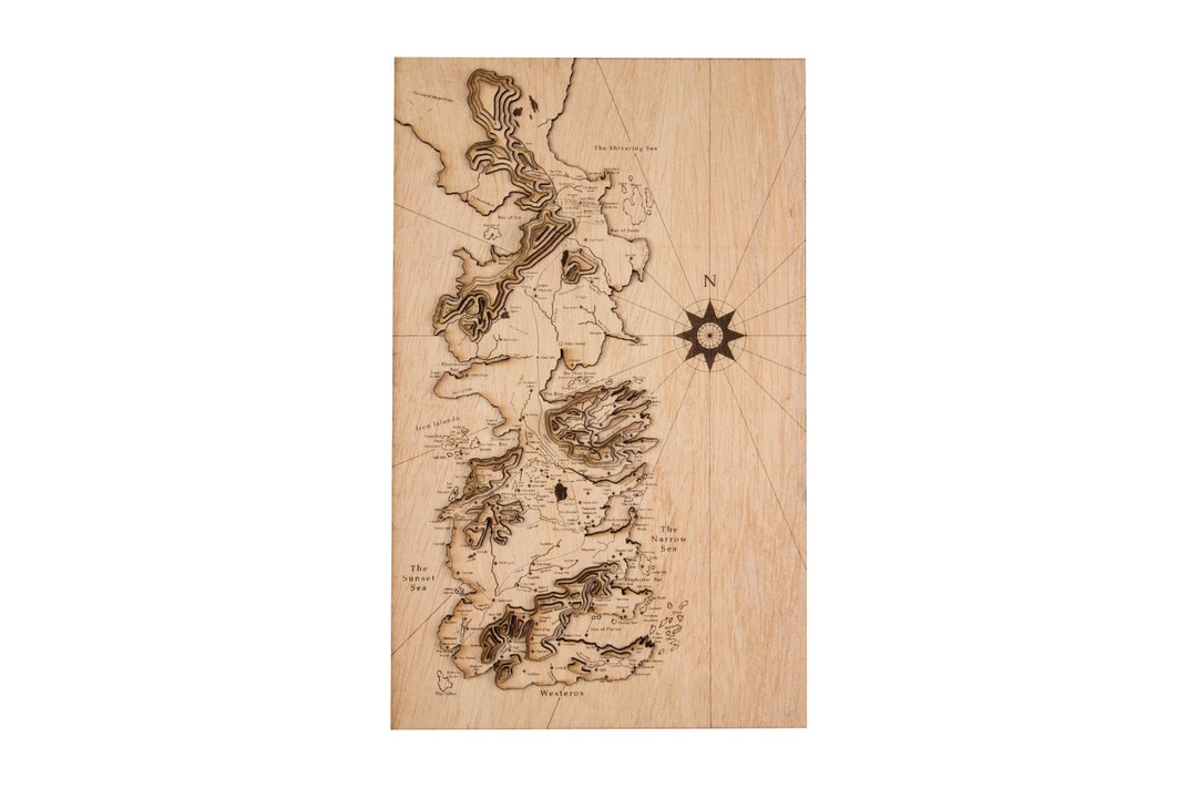 Game of Thrones 3D Wooden Map DIY Got Wall Art - Etsy