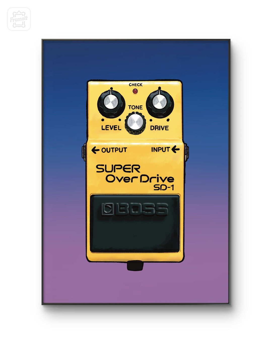 Digital Download Guitar Pedals SD-1 Print Effects Poster Overdrive ...