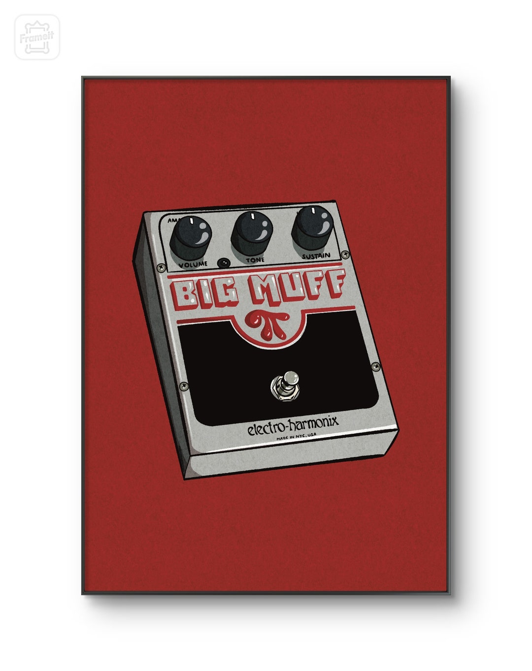 Digital Download Guitar Pedals Big Muff Print Effects Poster Overdrive ...