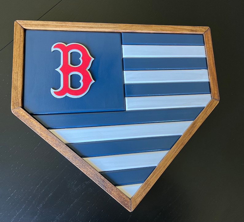 MLB, Home Plate Flag, Wood Sign, Baseball Gift, Baseball Sign - Etsy