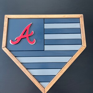 MLB, Home Plate Flag, Wood Sign, Baseball Gift, Baseball Sign - Etsy