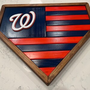 MLB, Home Plate Flag, Wood Sign, Baseball Gift, Baseball Sign - Etsy