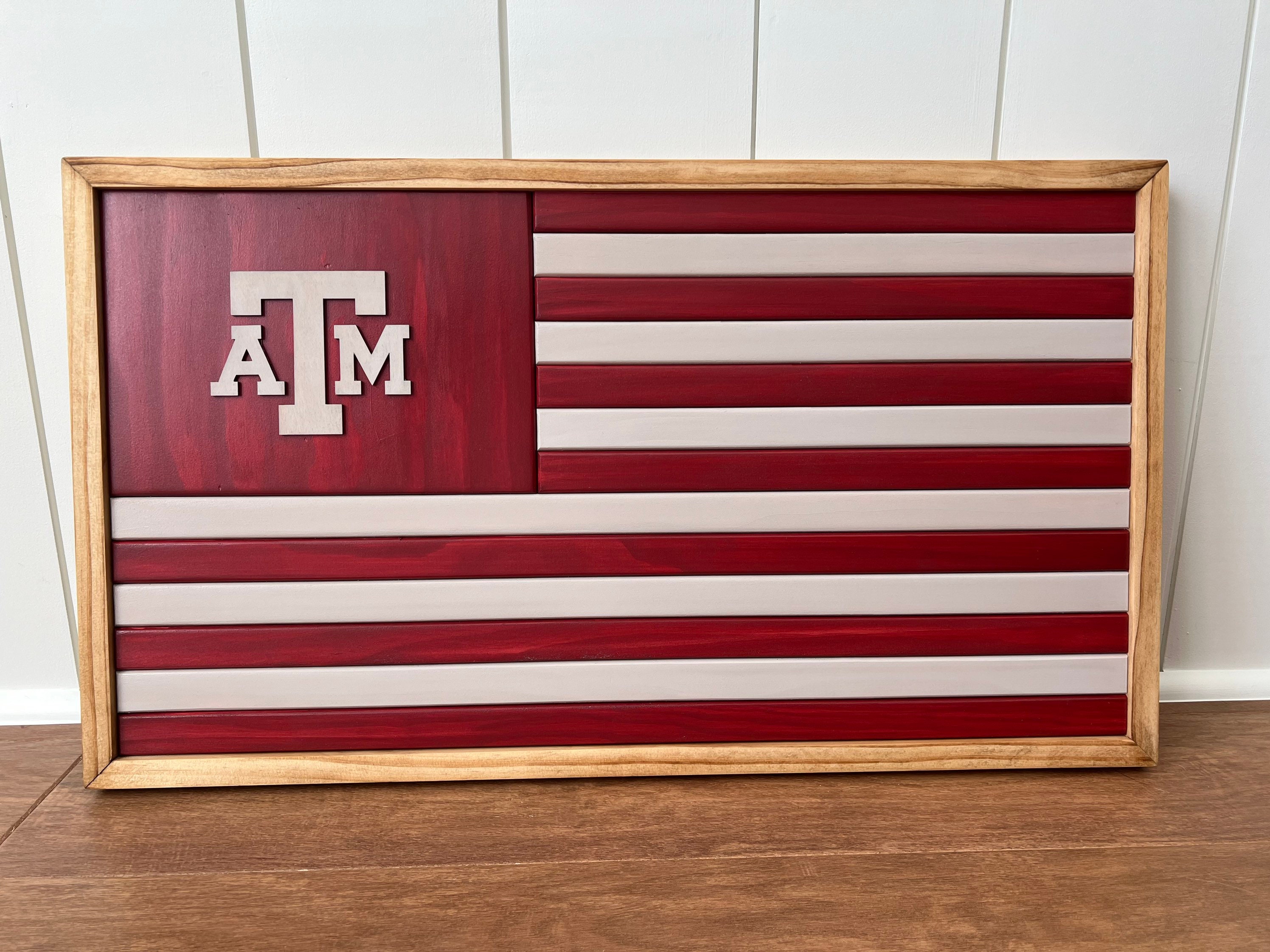 Texas A&M, Wooden Flag, Sign, Gift for Aggies Fan - Etsy