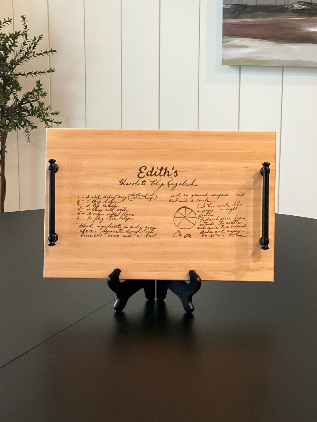 Personalized Wood Crafted Serving Tray - Engrave Your Family Recipe in ...