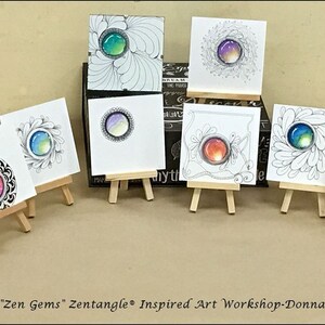 Zen Gems Zentangle® Inspired Art Project Tutorial - Etsy