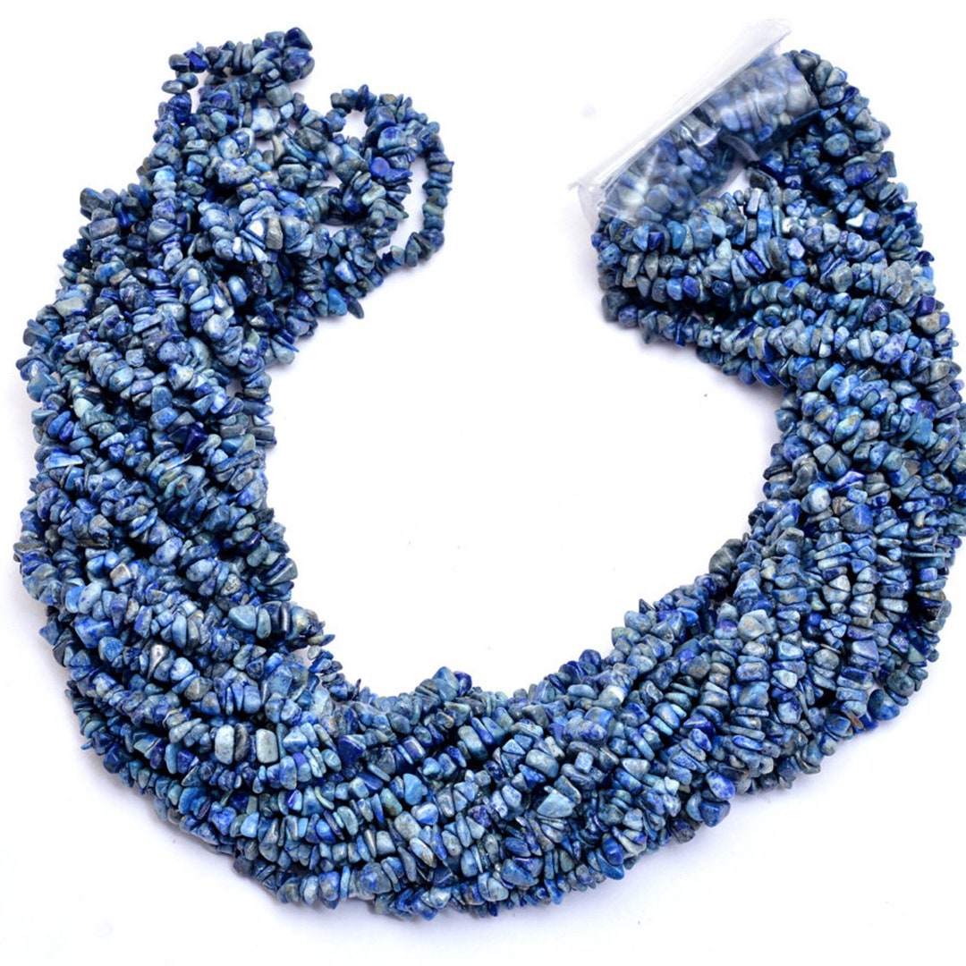 Lapis Lazuli Chip Beads: Natural Blue Gemstone, 34" Strand - Etsy