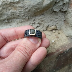 Handmade Moldavite Men Rings / Brutalist Rings / Moldavite Jewelry ...