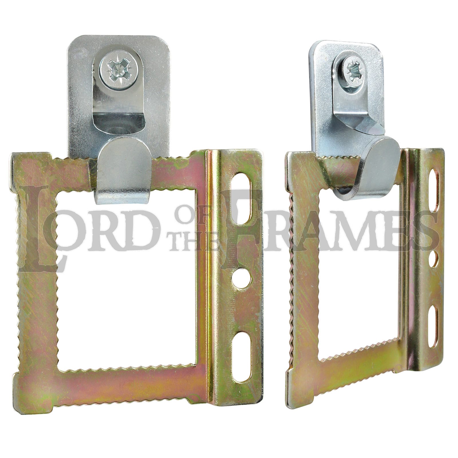 Heavy Duty Steel Safety Picture Frame Mirror Canvas Hooks 15kg + Screws ...