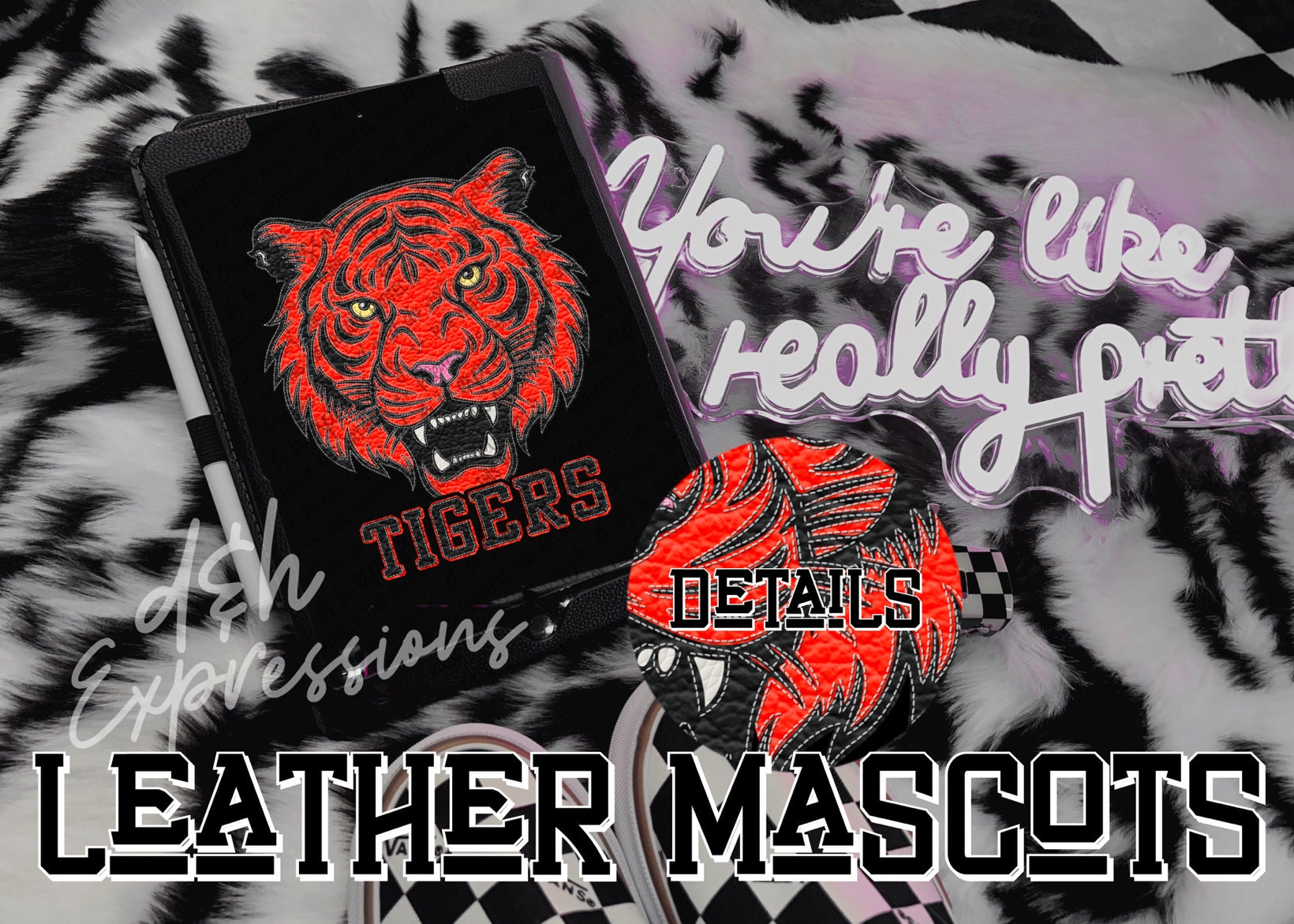 Tigers Leather Mascots, Custom Mascots, Football, Baseball School ...