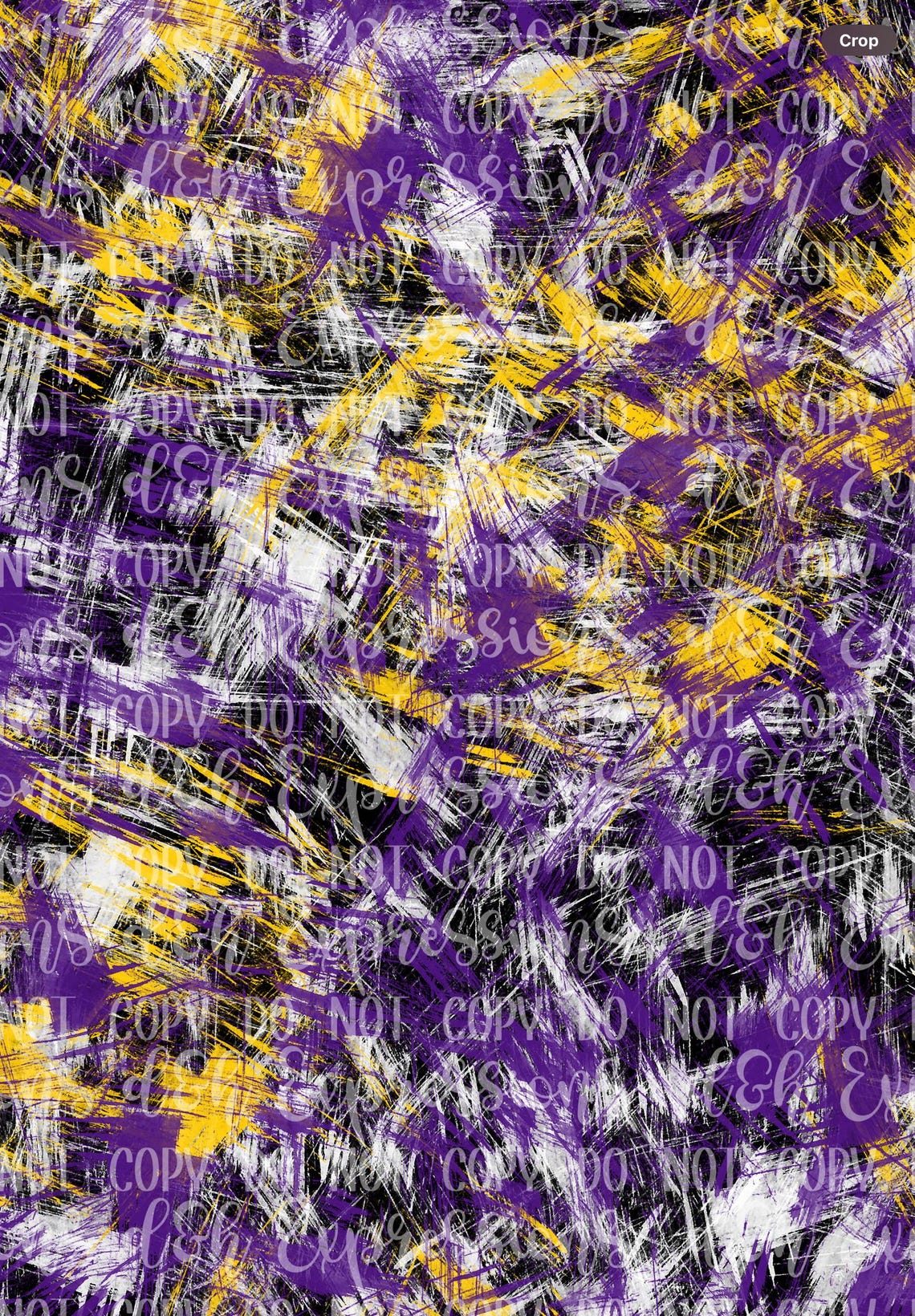 Purple & Yellow Brushstroke Digital Paper, Brushstroke Paper, Custom ...