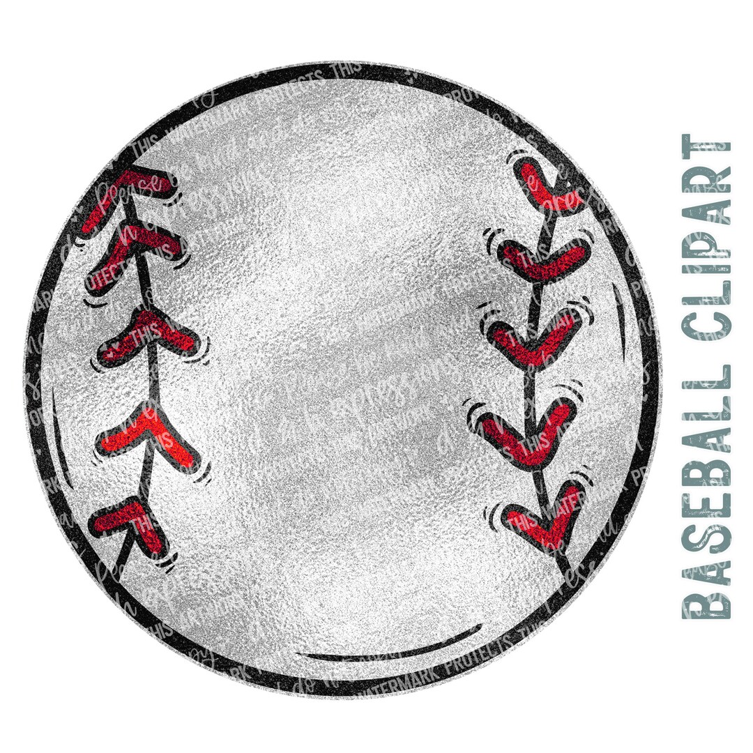 Metallic Baseball Clipart, Sports Clipart, Softball Png - Etsy