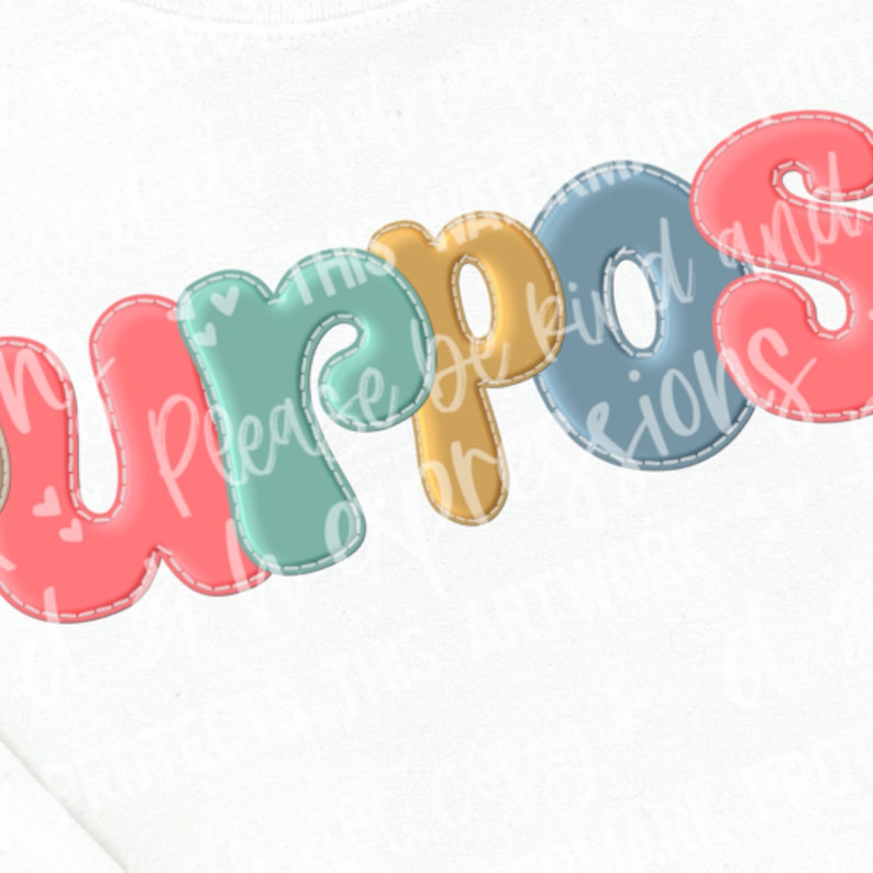 Jeremiah 29:11 Purpose Appliqué Letters Png - Etsy