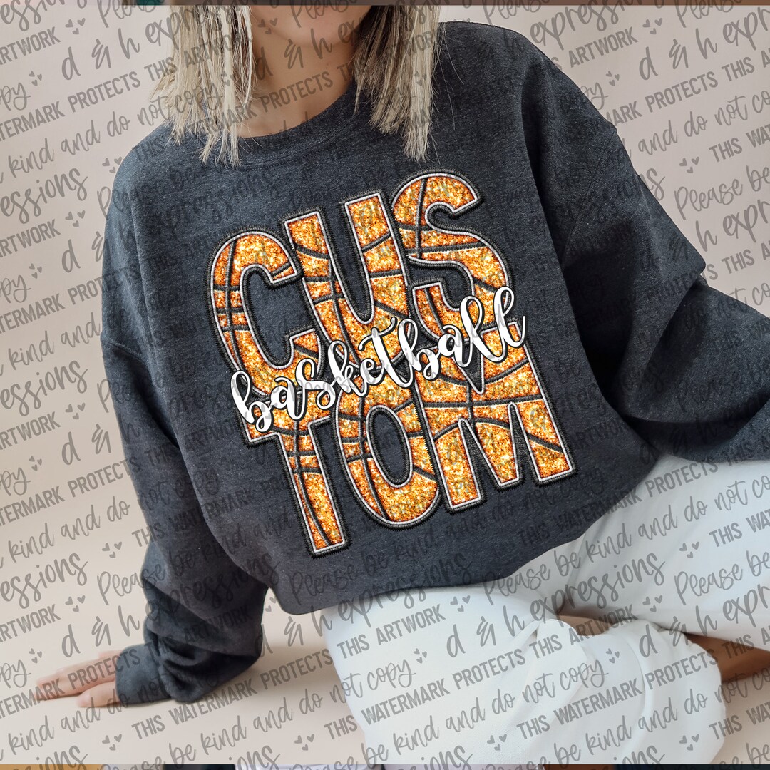 Custom Basketball Embroidered Teams, Basketball Png, PNG, Digital ...