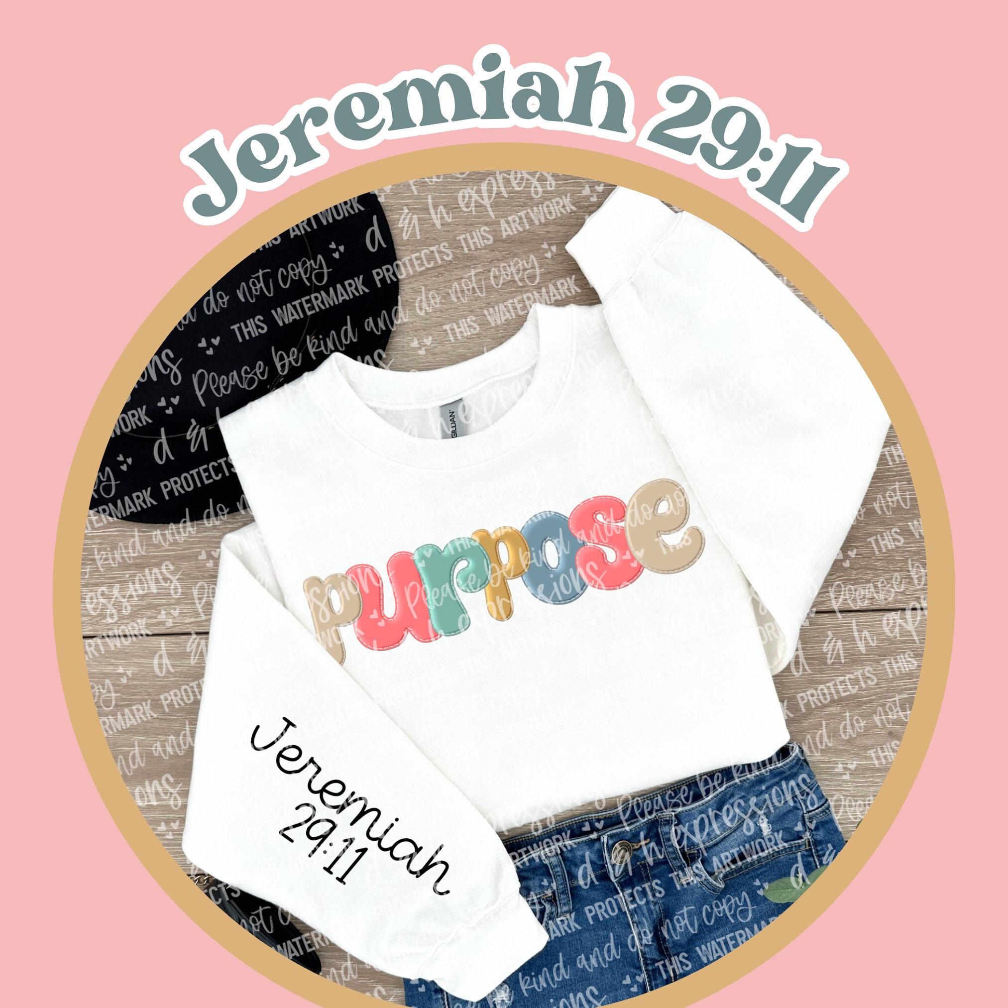 Jeremiah 29:11 Purpose Appliqué Letters Png - Etsy