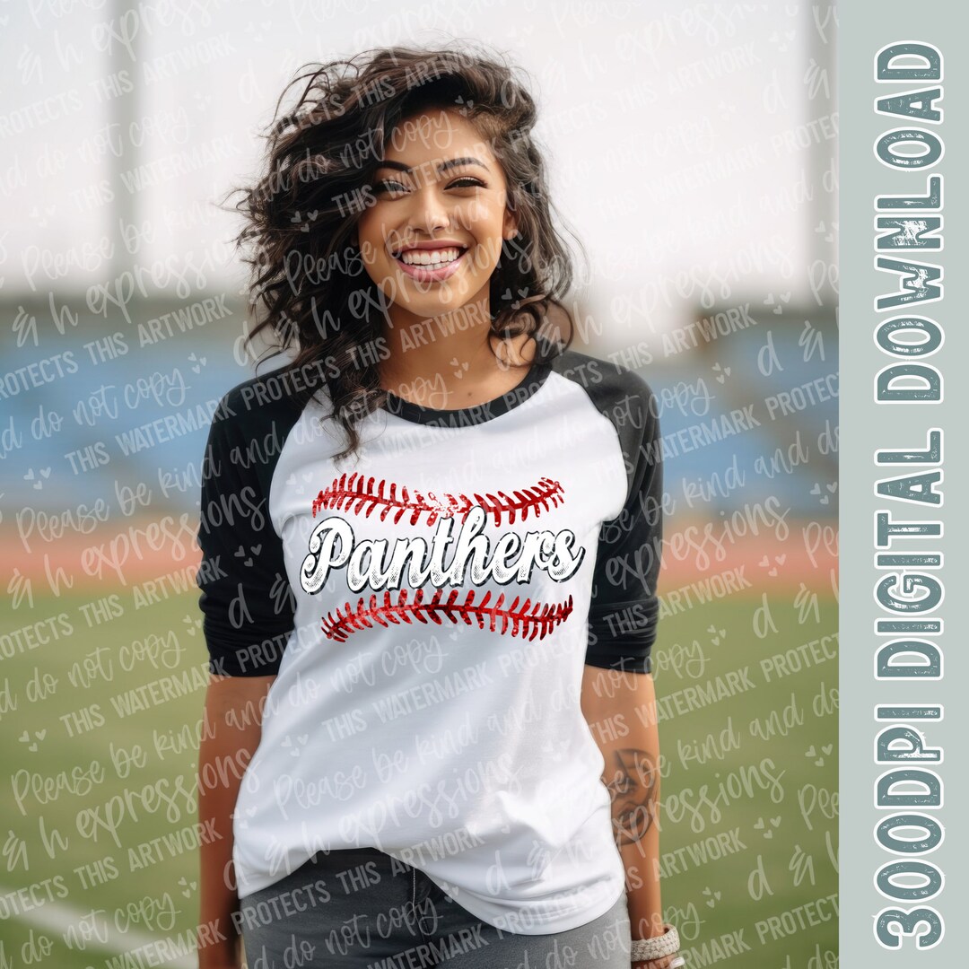 Panthers Baseball Lace Mascot Png, Baseball Digital Download - Etsy