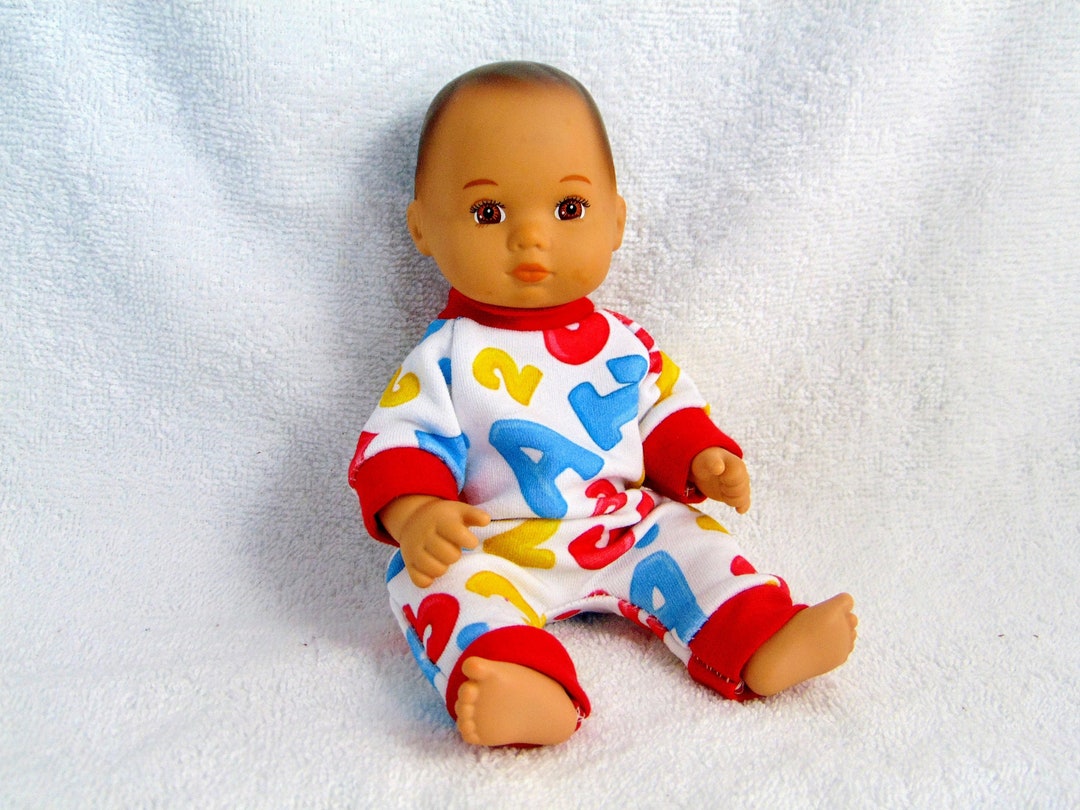 ABC Doll Romper: Red, Blue, Yellow Letter Print, 8-15 Inch Dolls - Etsy