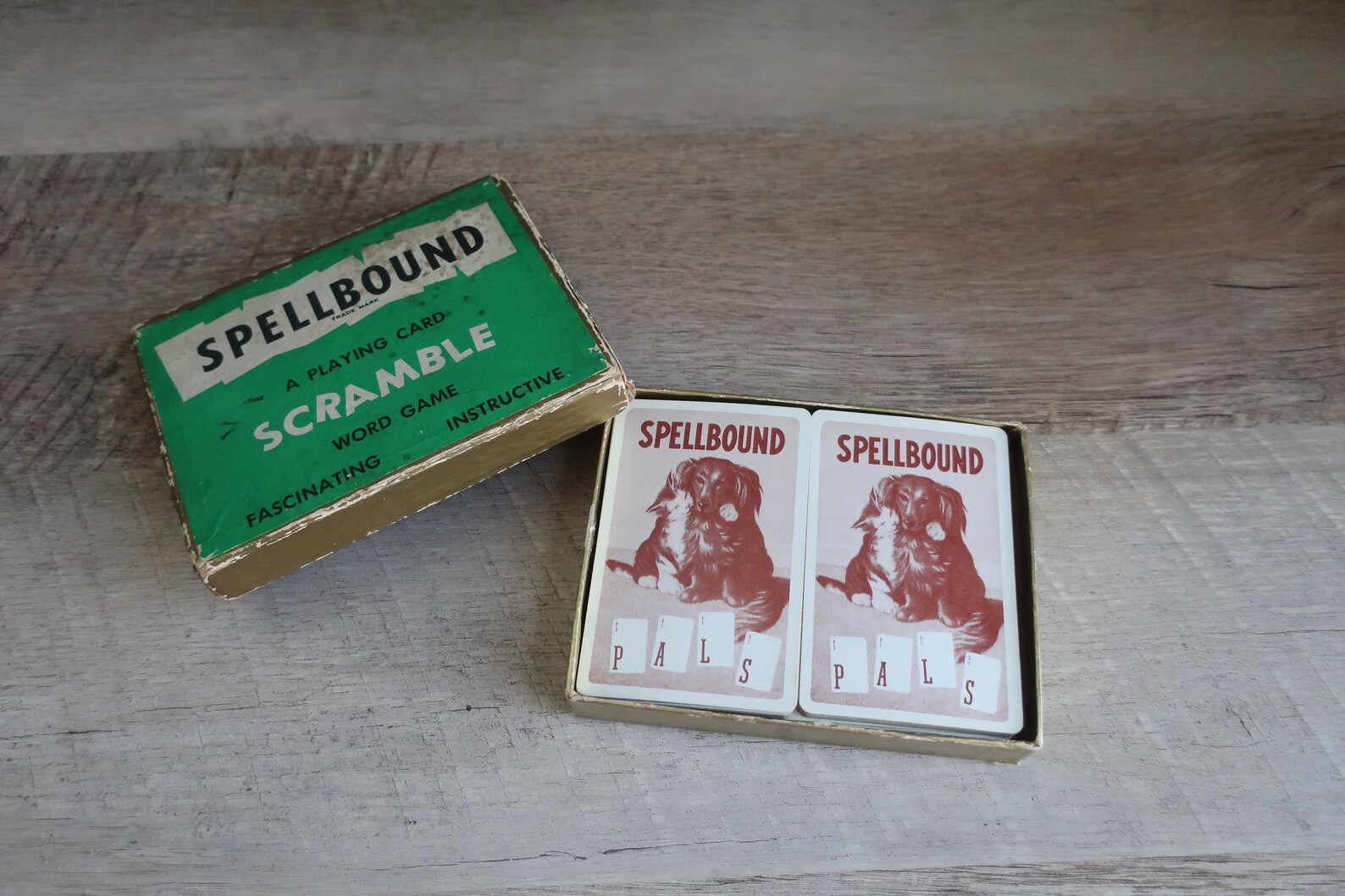 Vintage 1954 SPELLBOUND Scramble Playing Card Game - Etsy