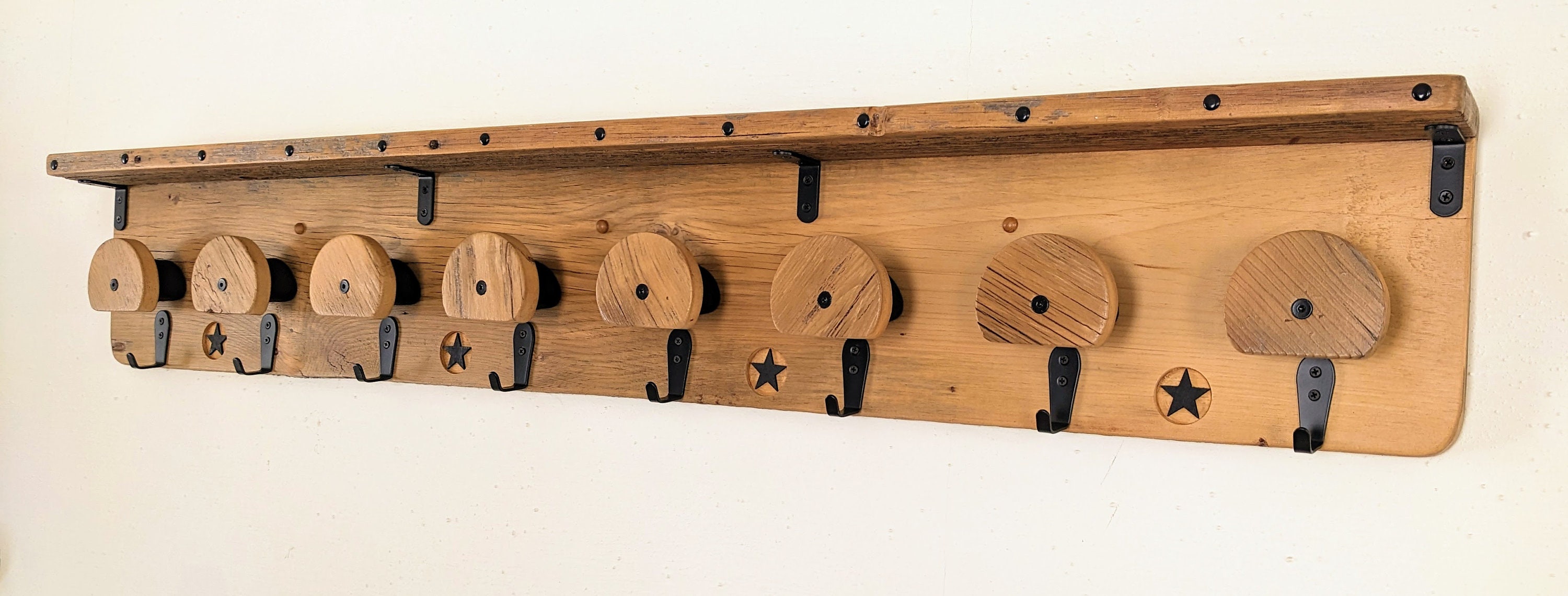 Old West 8 Headstall Wood Bridle Rack With Shelf - Etsy