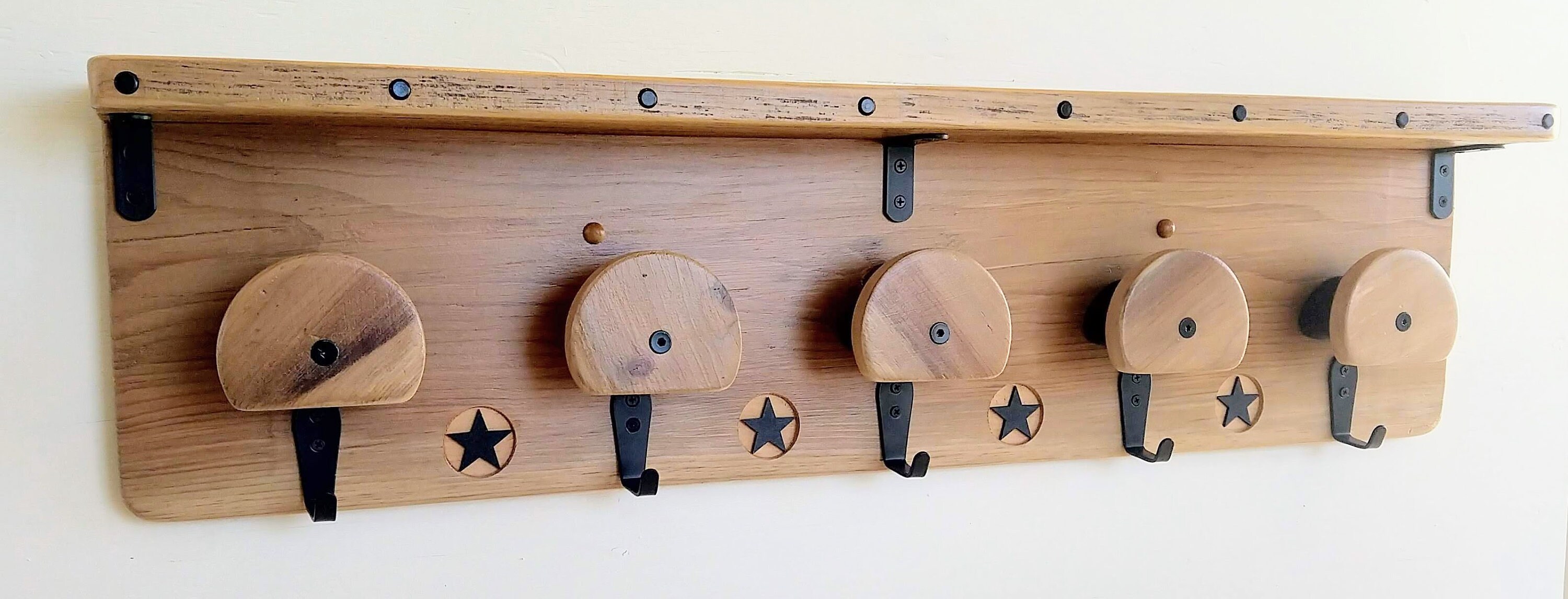 Old West 5 Headstall Wood Bridle Rack With Top Shelf - Etsy