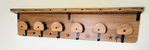 Old West 6 Headstall Wood Bridle Rack With Top Shelf | Etsy