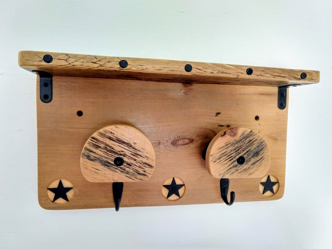 Old West 2 Headstall Wood Bridle Rack With Top Shelf - Etsy