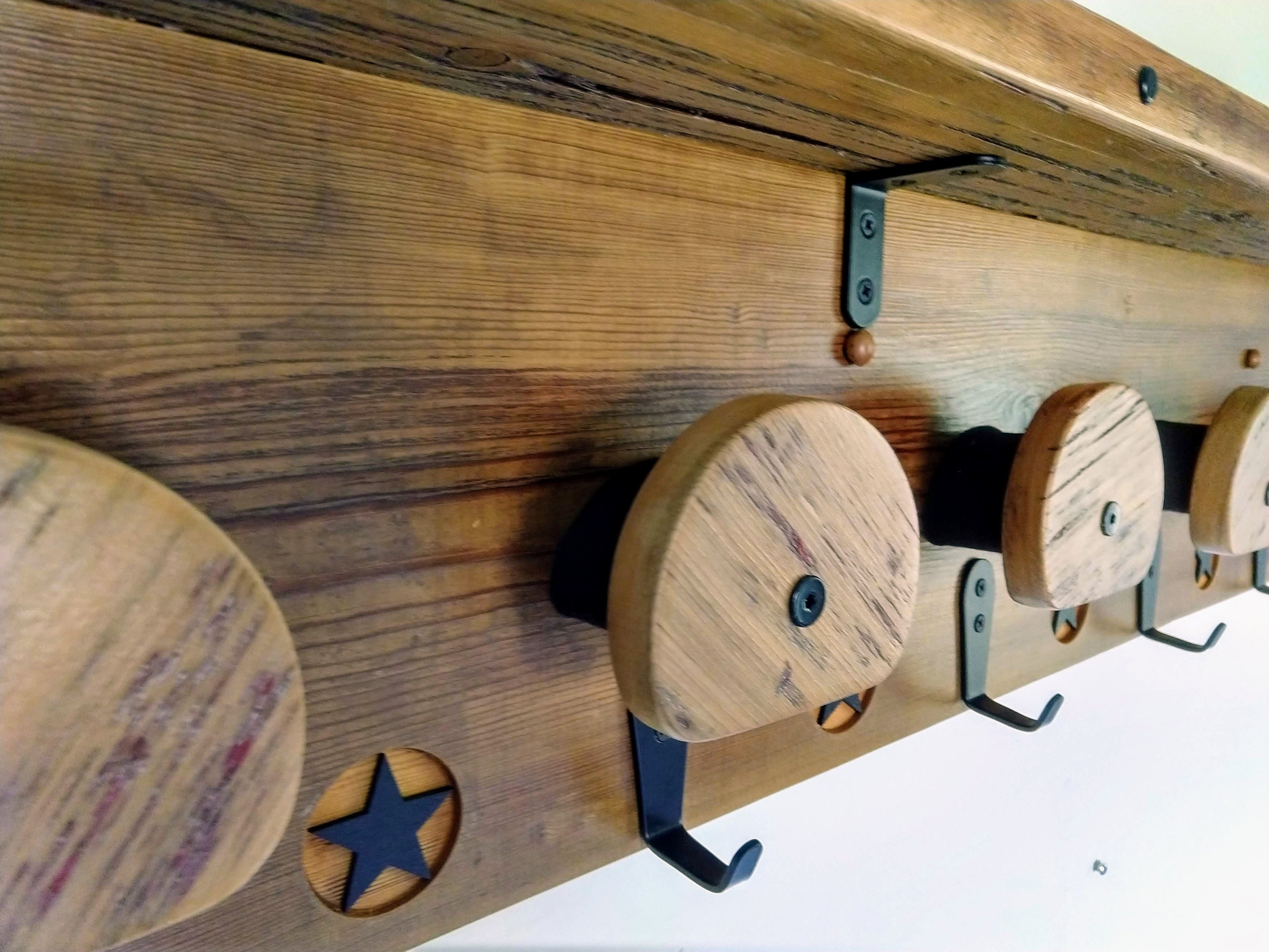 Old West 6 Headstall Wood Bridle Rack With Top Shelf - Etsy