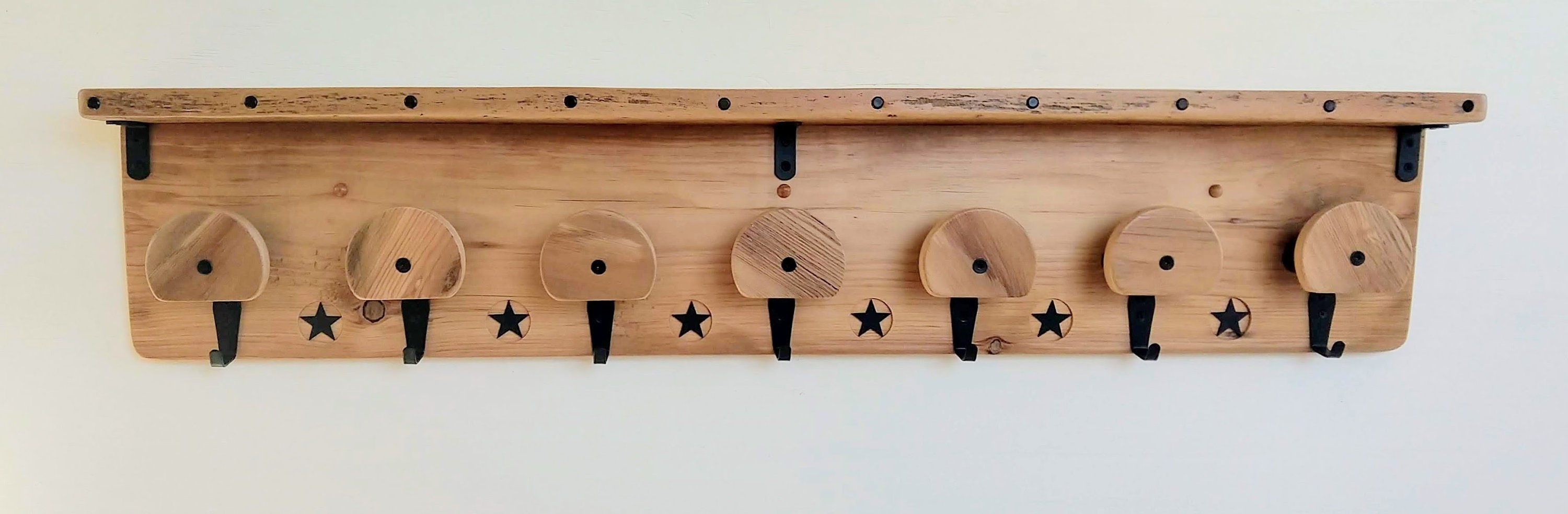 Old West 7 Headstall Wood Bridle Rack With Shelf - Etsy