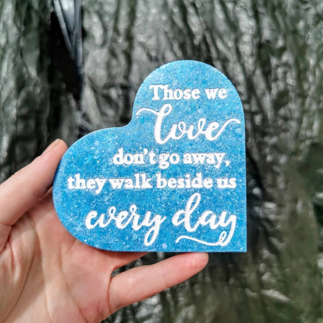 Glow in the Dark Epoxy Resin Memorial Heart - Etsy Canada