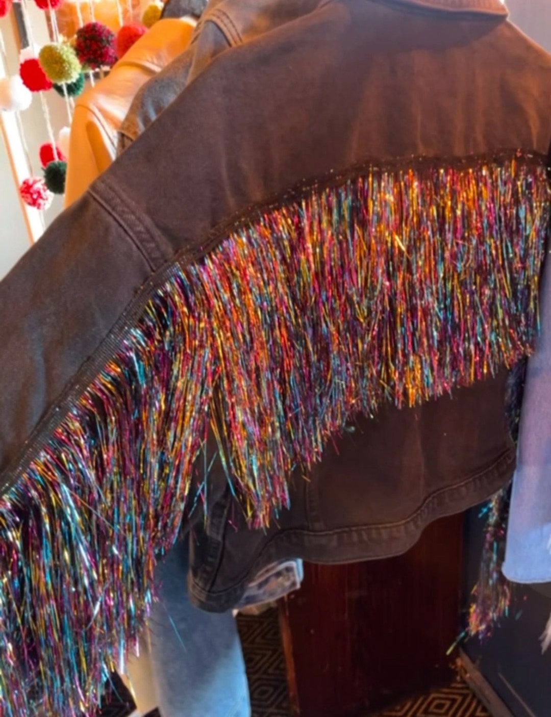 Tassel Denim Jacket, Made to Order - Etsy UK