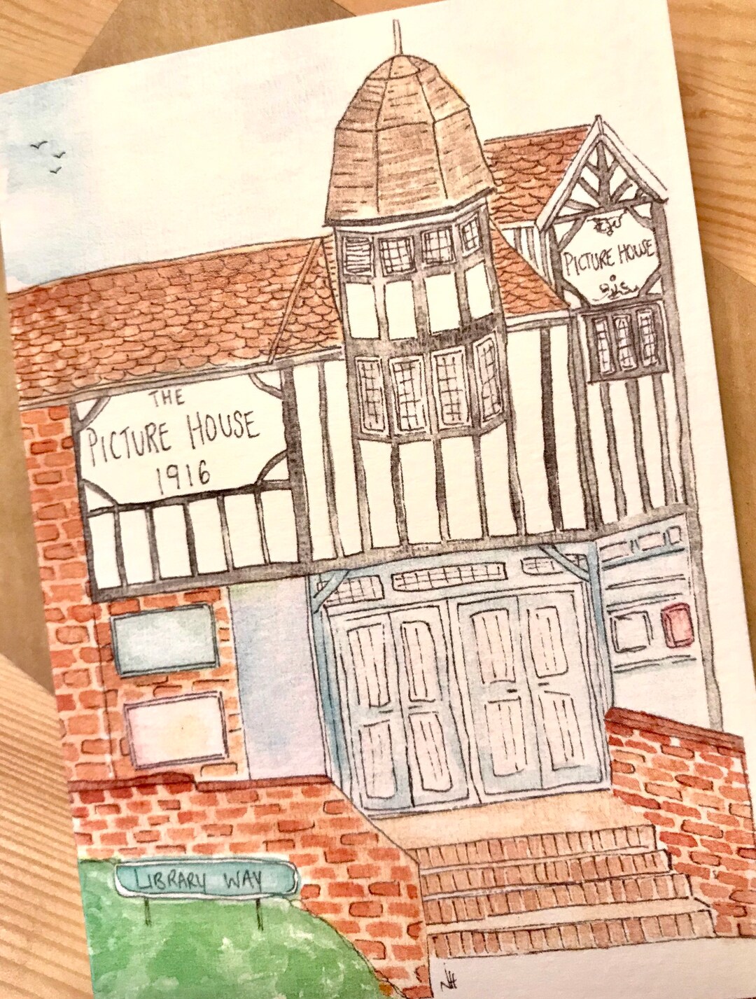 Uckfield Picture House Hand Painted Greetings Card - Etsy