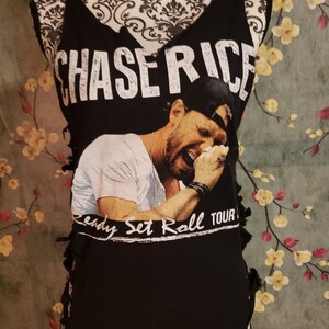Chase Rice Tank Top - Hand Modified, Cut, Tied and Distressed Shirt ...