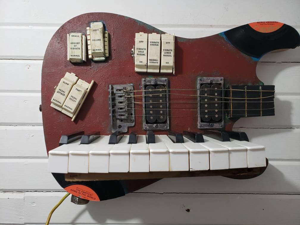 Vintage Electric Guitar Body Shelf One of A Kind Repurposed Rock N Roll ...