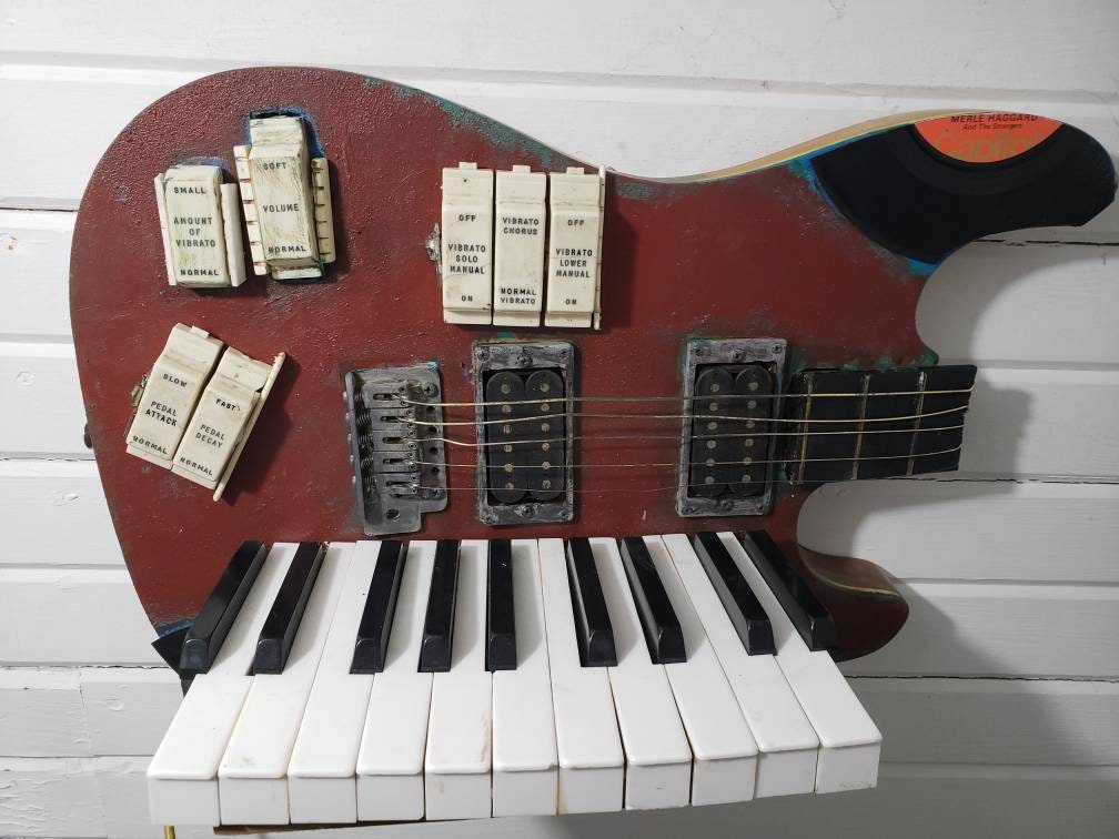 Vintage Electric Guitar Body Shelf One of A Kind Repurposed Rock N Roll ...