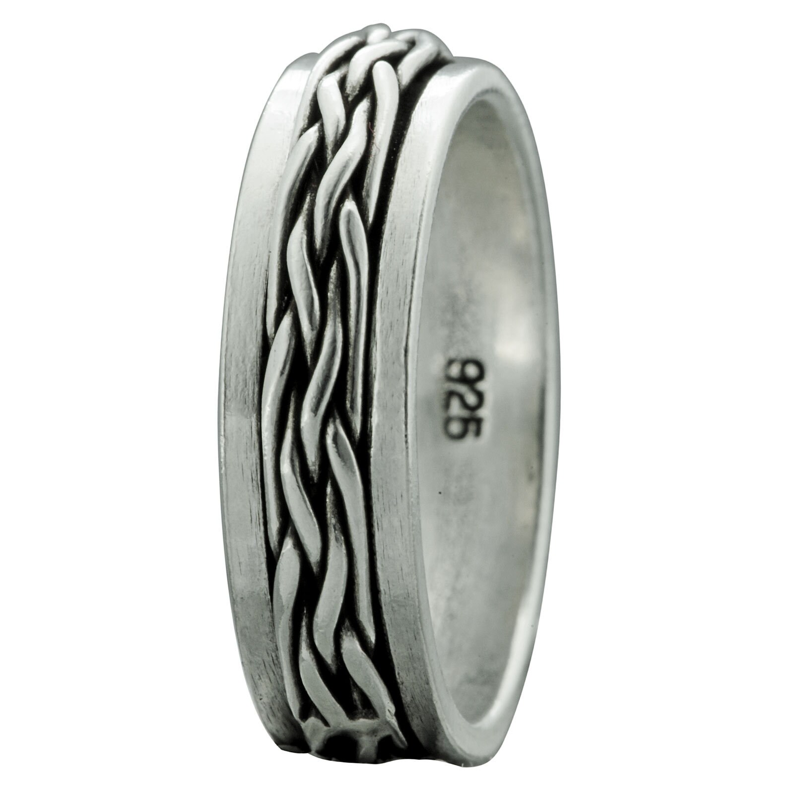 BELDIAMO Braid Band Twisted Rope Spinner Ring 6 G 925 Sterling - Etsy
