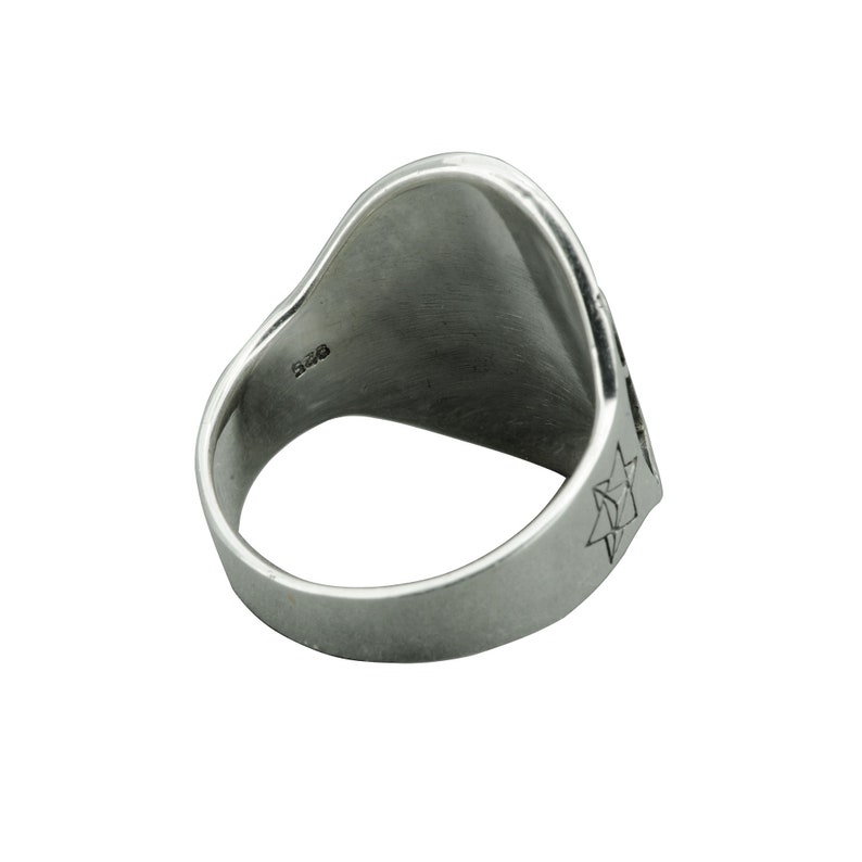 Metatrons Cube Ring,925 Sterling Silver Mercabah Tetrahedron Talisman ...