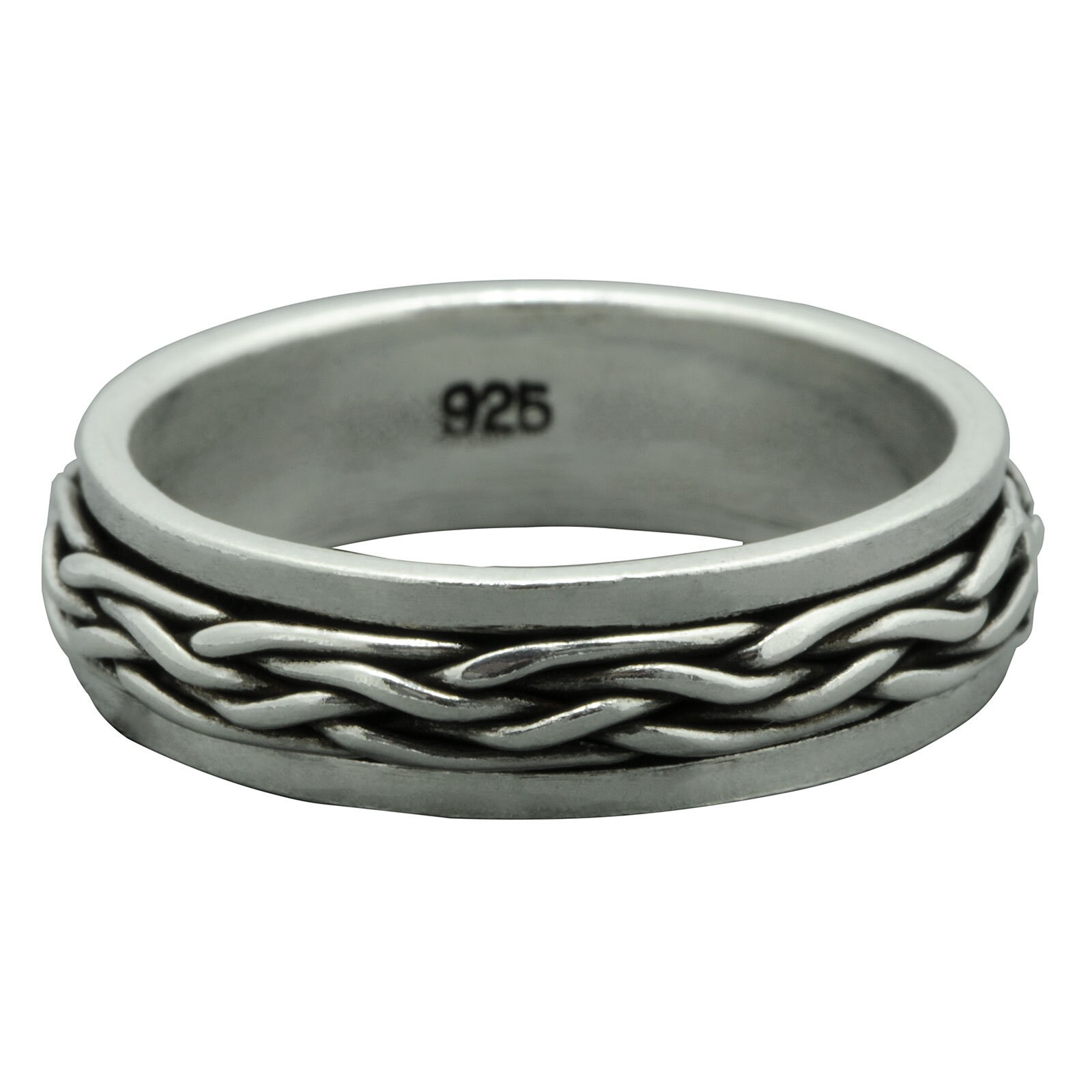 BELDIAMO Braid Band Twisted Rope Spinner Ring 6 G 925 Sterling - Etsy