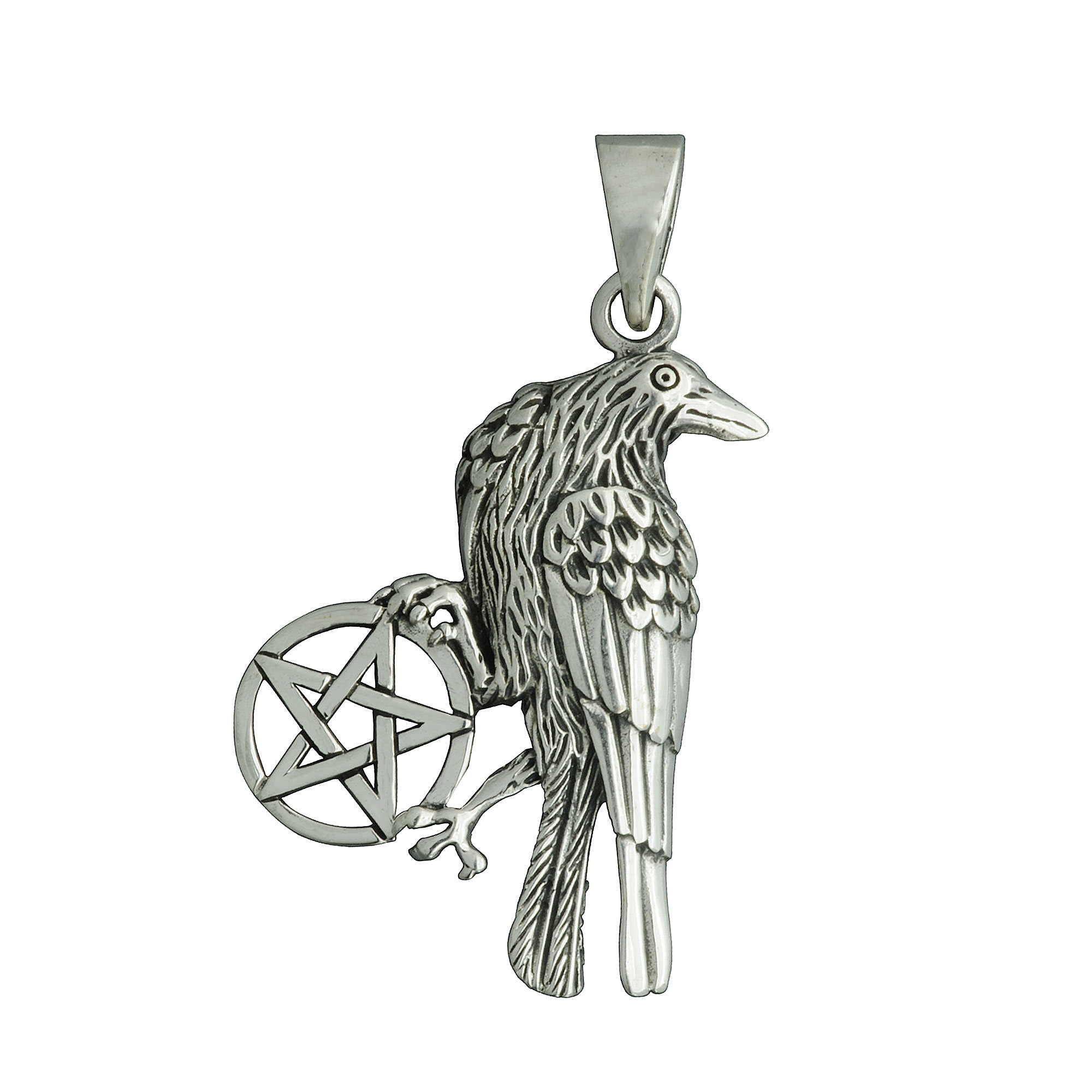 Beldiamo 6.5 G 925 Sterling Silver Raven of the Pentacle - Etsy
