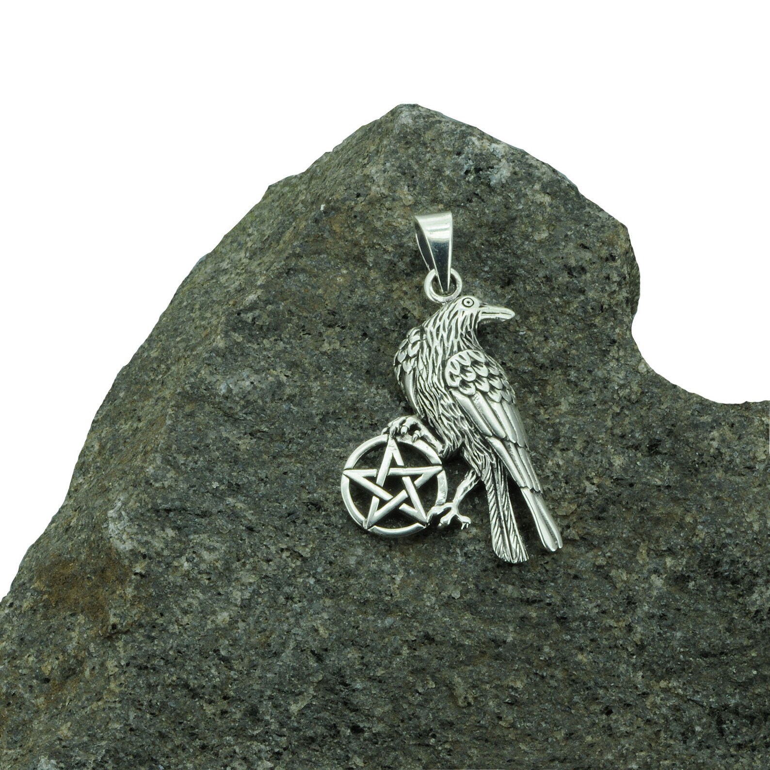 Beldiamo 6.5 G 925 Sterling Silver Raven of the Pentacle - Etsy
