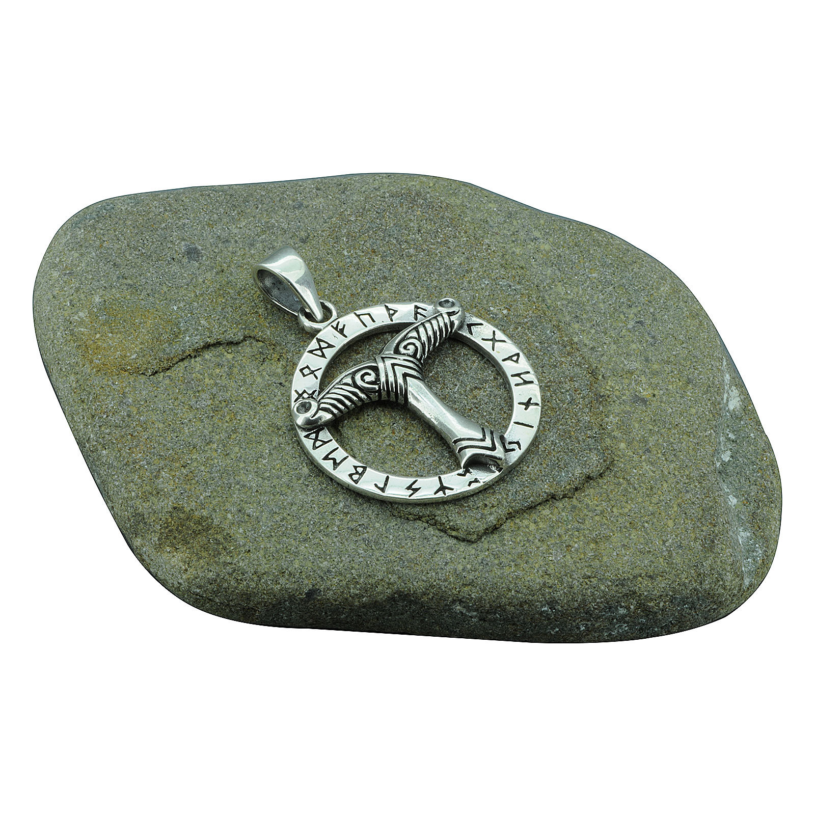 Circle of Yggdrasil Rune Pendant 925 Sterling Silver Celtic | Etsy UK