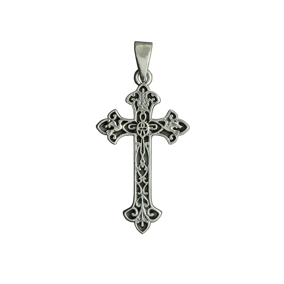 Holy Spirit Cross Pendant ,christian Symbol With Pigeon in Sterling ...