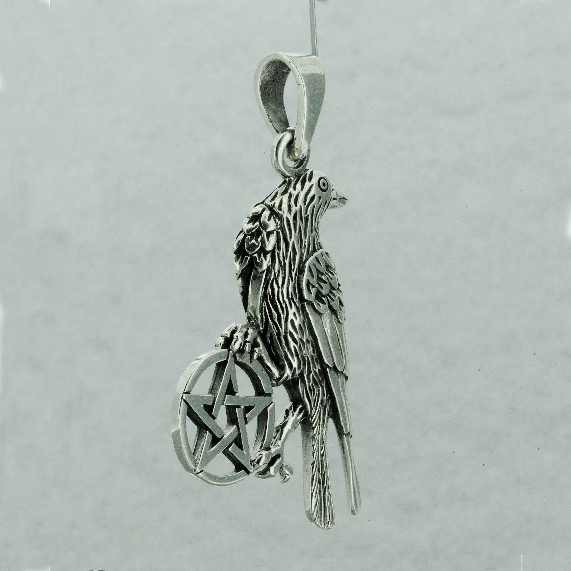 Beldiamo 6.5 G 925 Sterling Silver Raven of the Pentacle - Etsy