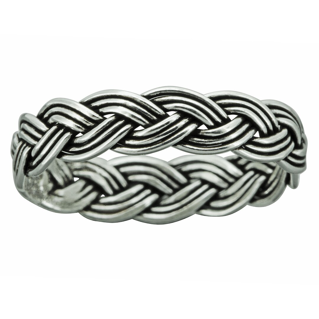 Braided Rope 4.5 Mm BAND Ring Solid 925 Sterling Silver Beldiamo - Etsy