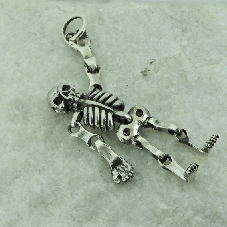 Skull Skeleton Bones Movable Body Arms Legs Biker Gothic Human - Etsy