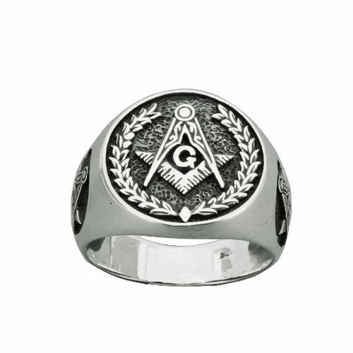 Masonic Ring 925 Sterling Silver MASTER MASON Symbols G Letter - Etsy