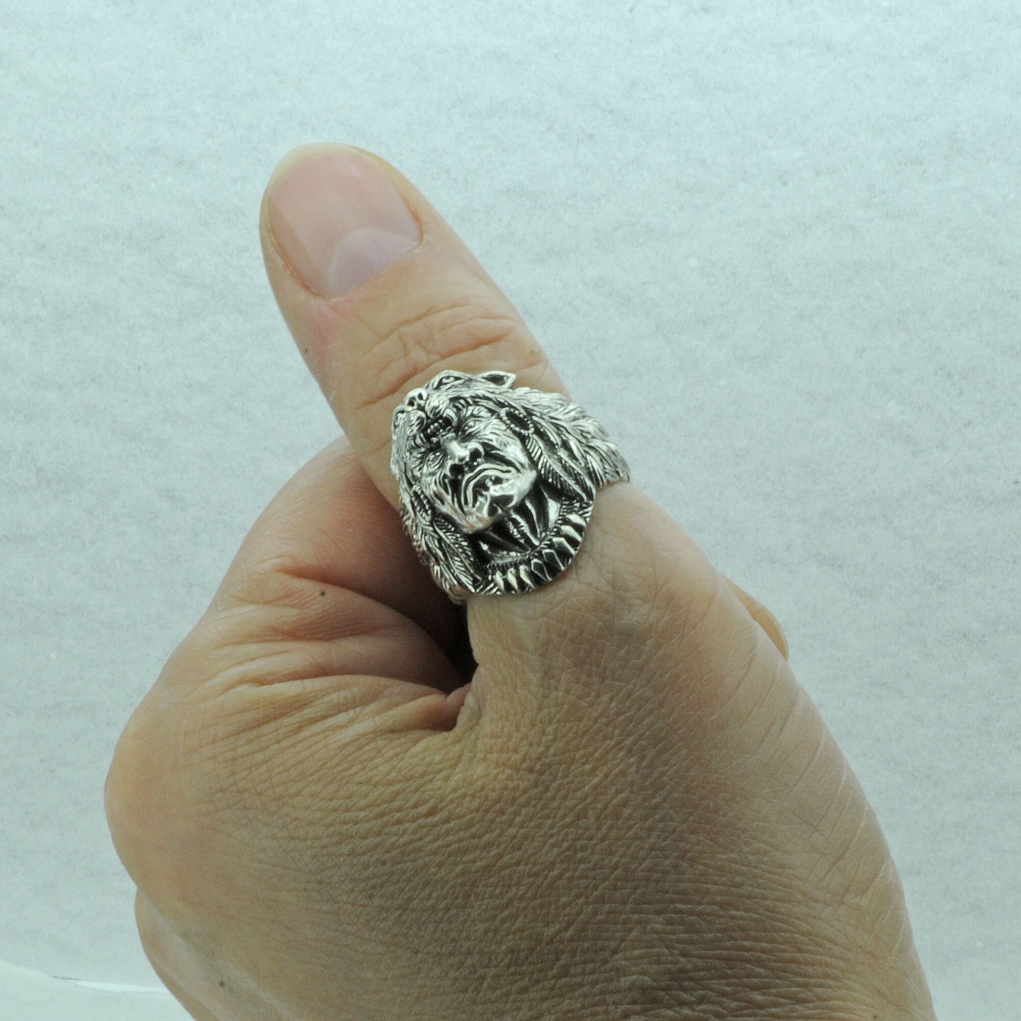 Indian Wolf Headdress 925 Sterling Silver Native American - Etsy