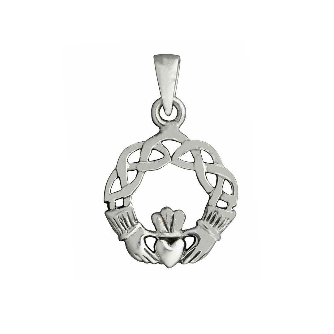 Celtic Claddagh Heart Knot 4.2 G Pendant 925 Sterling Silver 4.2 G ...