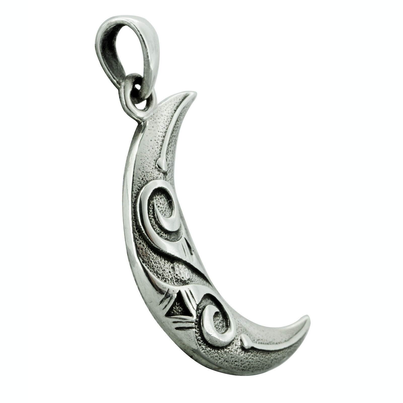 Crescent Moon Celtic Spiral Nordic Amulet Pendant 4g 925 | Etsy