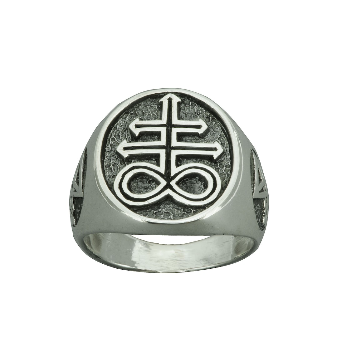 Leviathan Ring Sulphur Sign Leviathan Cross,sigil of Lucifer Silver ...